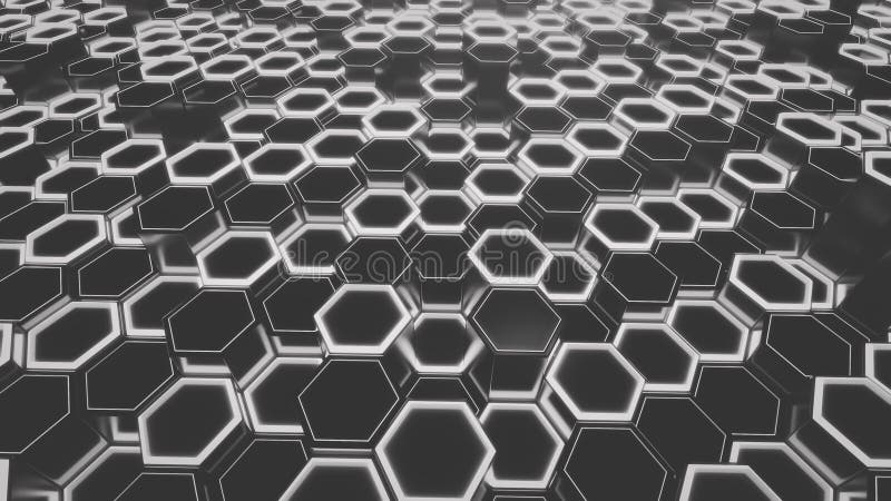 Hexagonal Grid. Abstract Technology Animation Stock Footage - Video of ...
