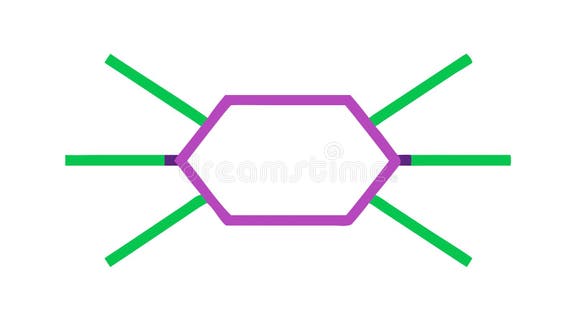 Hexagonal Grid Outline, Abstract Interconnected System, Vector Design ...