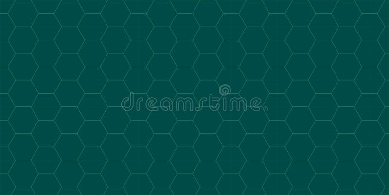 Hexagonal Grid Pattern on Dark Teal Stock Vector - Illustration of seamless, grid: 370138031