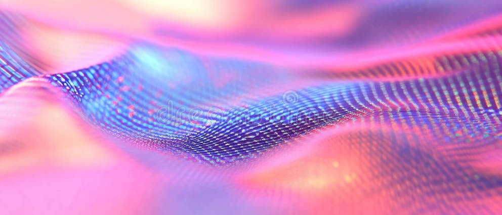 Hexagonal Grid Pattern with a Digital Network Effect in Vibrant Colors ...