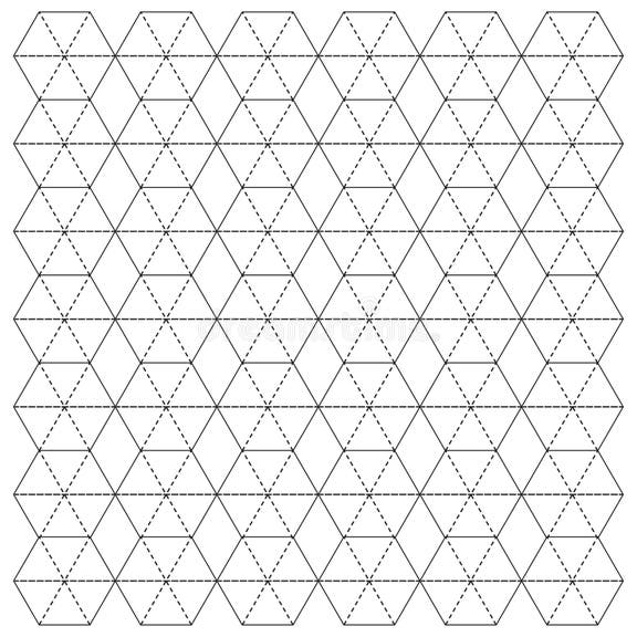 Hexagonal Grid Pattern. Geometric Hexagon Lines. Black and White ...