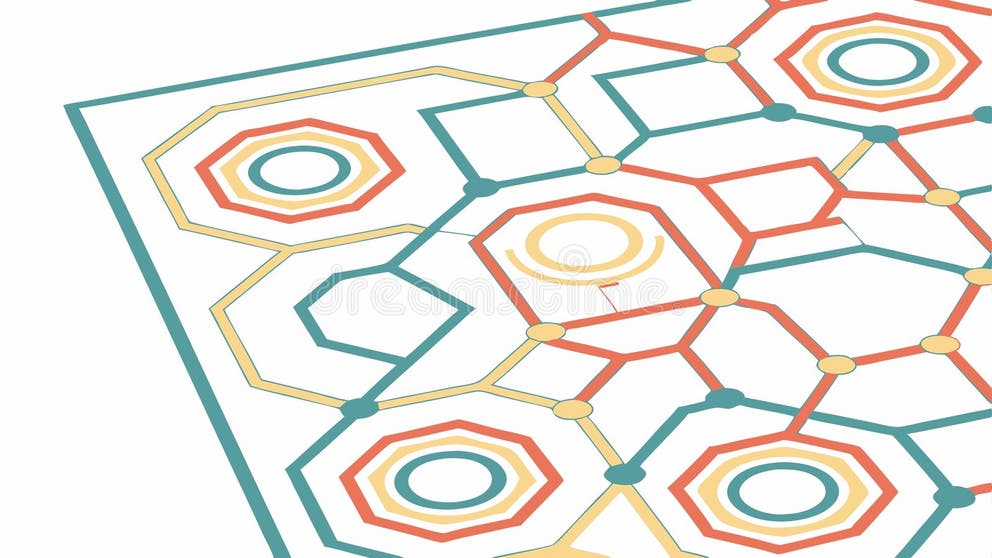 Hexagonal Grid Pattern, Modern Tessellation Design, Vector Design ...