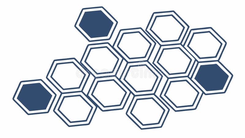 Hexagonal Grid Pattern, Molecular Structure, Abstract Network, Vector Design Generative AI Stock ...