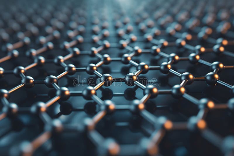 Hexagonal Grid Pattern of Molecular Structure of Graphene Stock Photo - Image of technology ...
