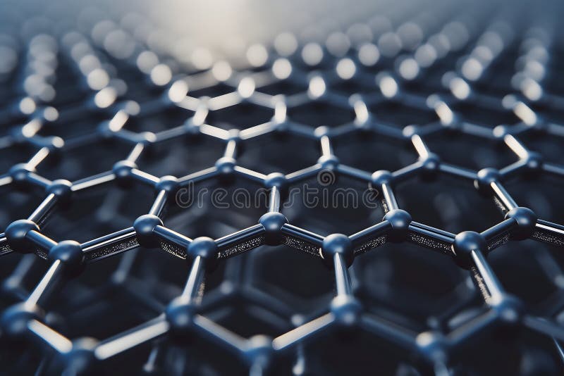 Hexagonal Grid Pattern of Molecular Structure of Graphene Stock Photo - Image of chemical ...
