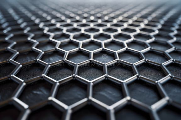 Hexagonal Grid Pattern of Molecular Structure of Graphene Stock Image - Image of nano, mesh ...