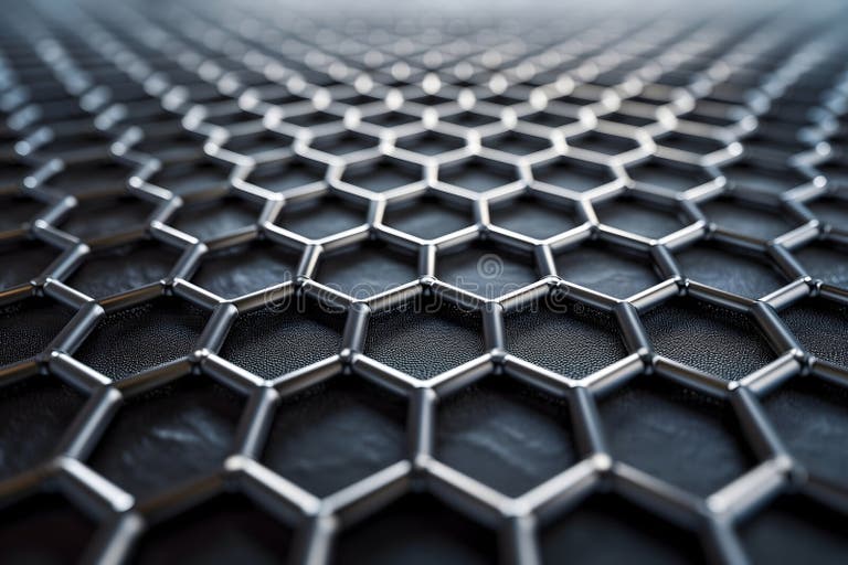 Hexagonal Grid Pattern of Molecular Structure of Graphene Stock Image - Image of nano, mesh ...