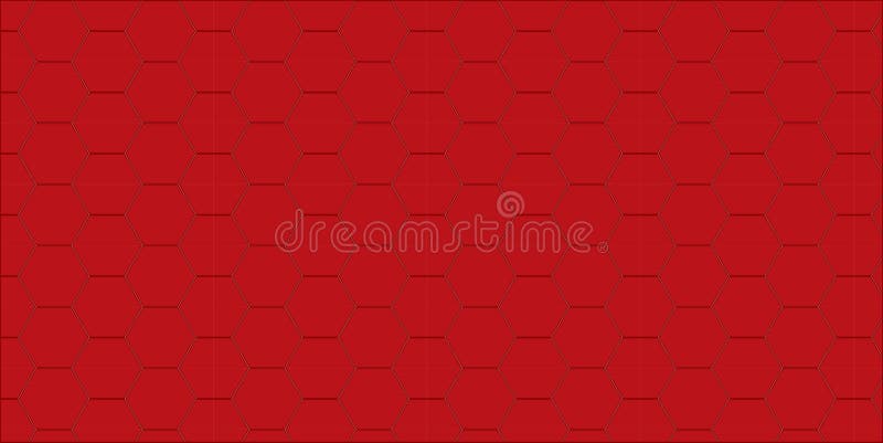 Hexagonal Grid Pattern on Red Stock Vector - Illustration of modern ...