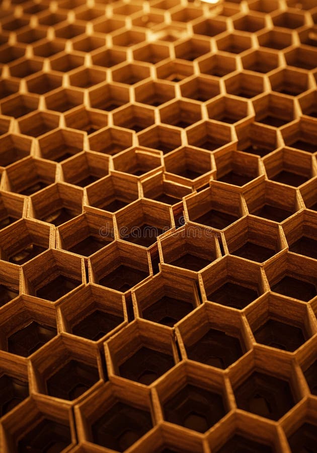 Hexagonal Grid Pattern, Resembling a Honeycomb Structure, Showcases Uniform, Stock Illustration ...