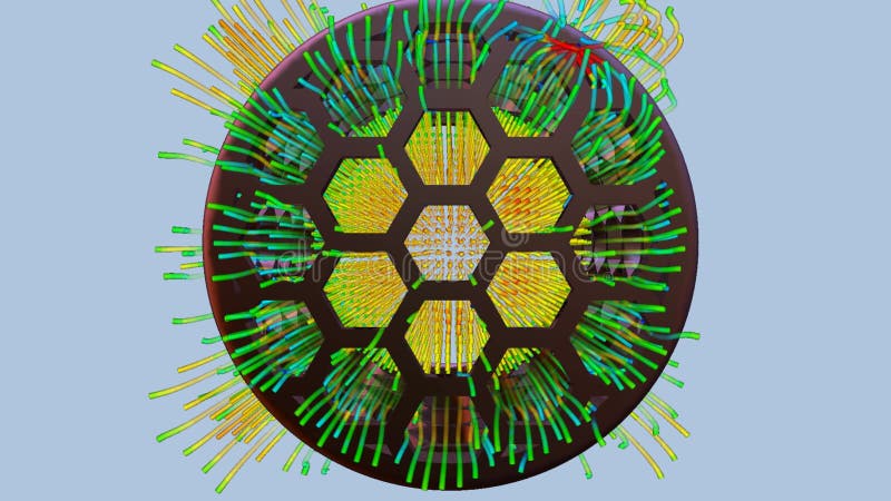 Hexagonal Grid Pen Holder Airflow Simulation - CFD Simulation ...