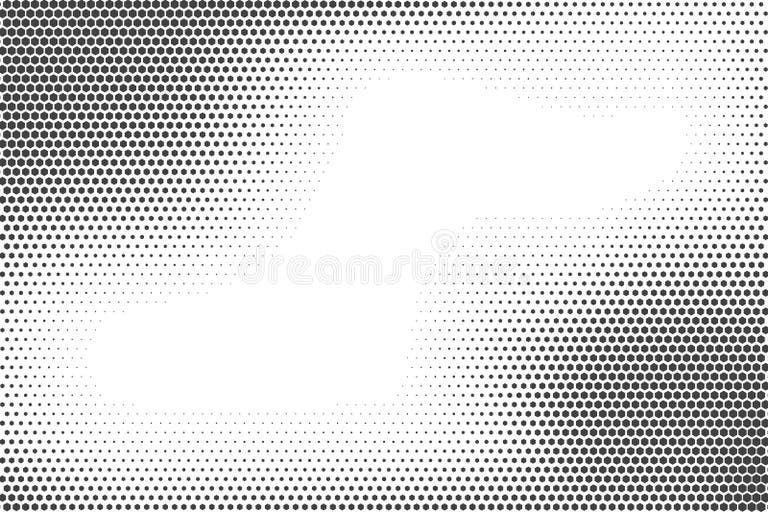 Hexagonal Halftone Pattern. Honeycomb Fade Vector Shadow on White ...