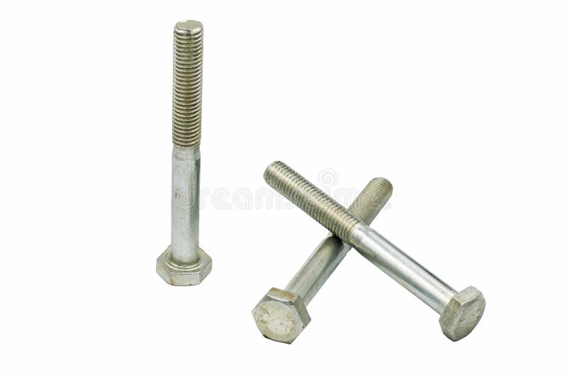 Hexagonal head screws stock image. Image of chrome, metal - 101360713