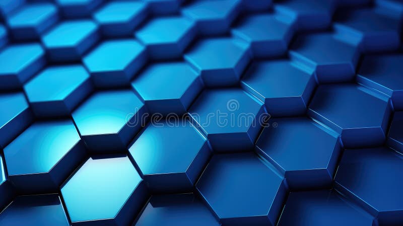 Hexagonal Honeycomb Pattern Blue Stock Illustration - Illustration of ...