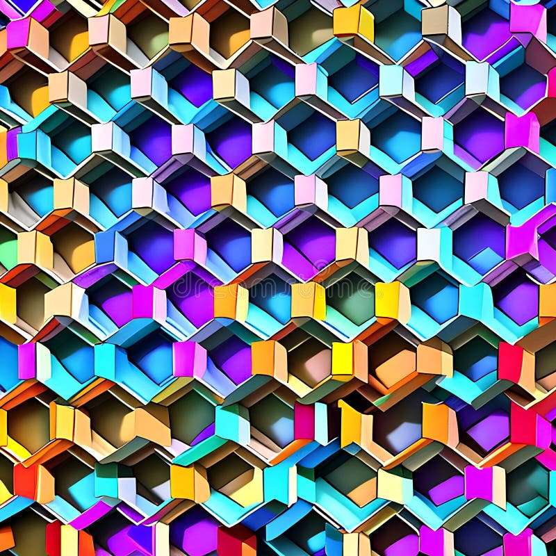 Hexagonal Hues II: Another Image of a Geometric Pattern Created with ...
