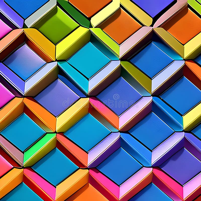 Hexagonal Hues: an Image of a Geometric Pattern Created with Hexagons ...