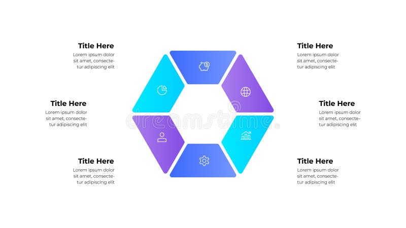Hexagonal Infographic with Six Sections, Suitable for Presenting ...