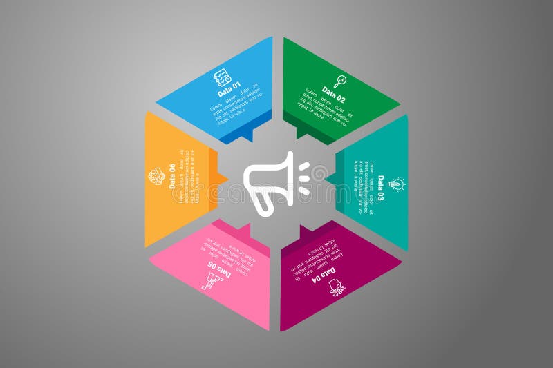 Polygon Style Vector Infographic Design Template. Stock Illustration ...