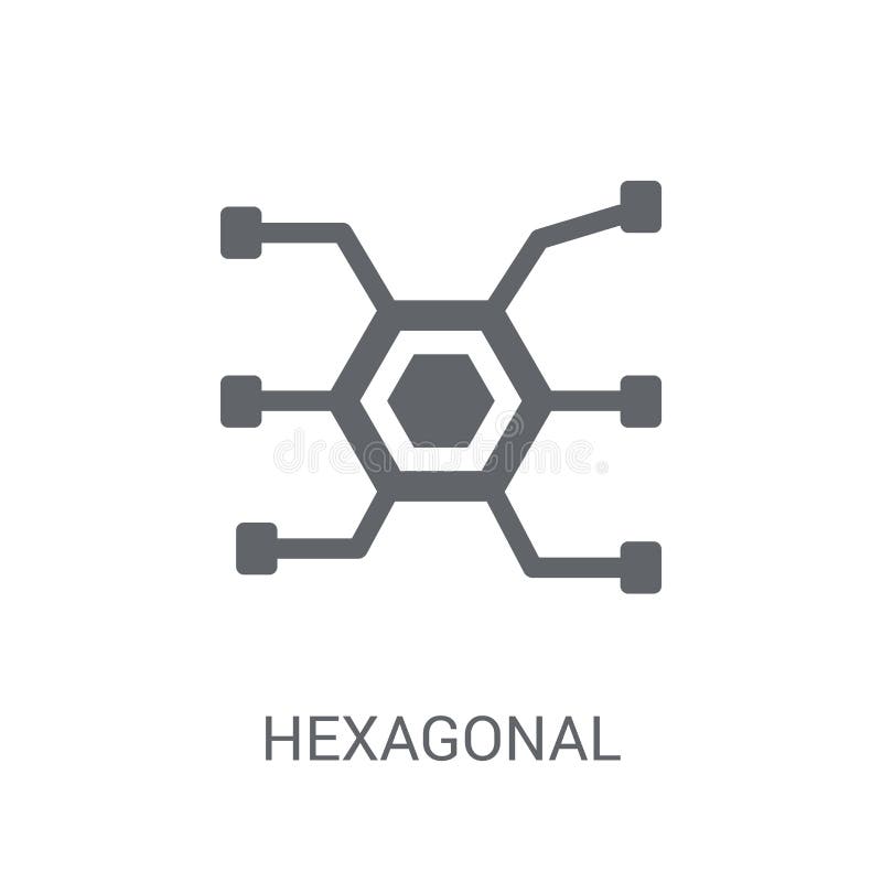 Hexagonal Interconnections Icon in Trendy Design Style. Hexagonal ...