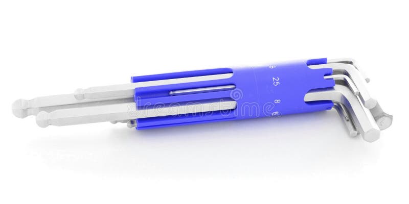 Hexagonal Key, Metal Tool for Industry, Isolated on White Background ...