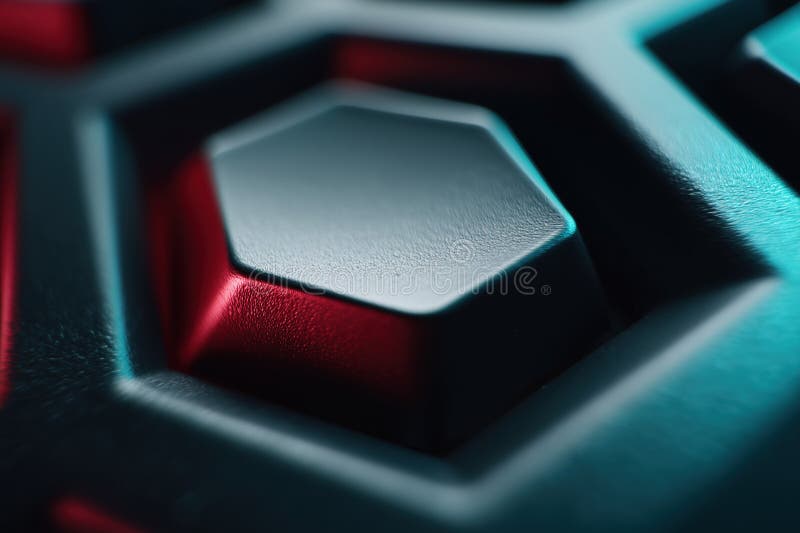 Hexagonal Keycap Close-up. Mechanical Design, Interface and Tactile ...
