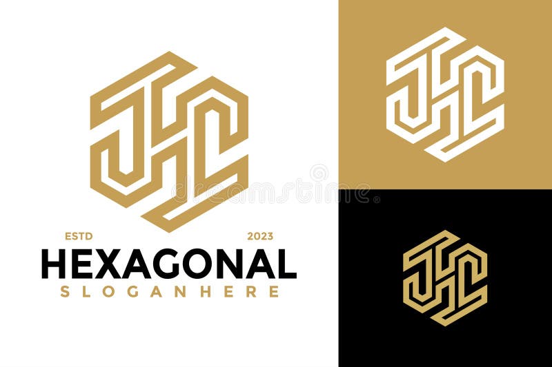 Hexagonal Letter H Monogram Logo Design Vector Symbol Icon Illustration ...