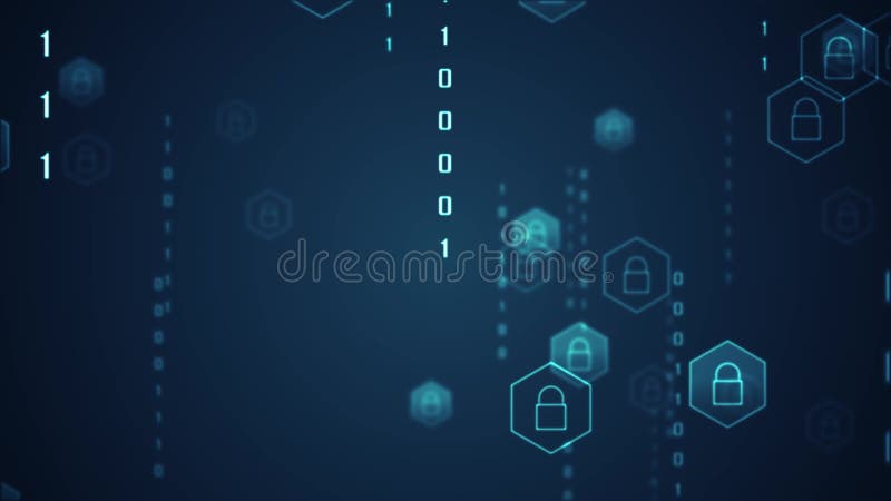 Hexagonal Lock-shaped Number Matrix Stock Footage - Video of precision ...