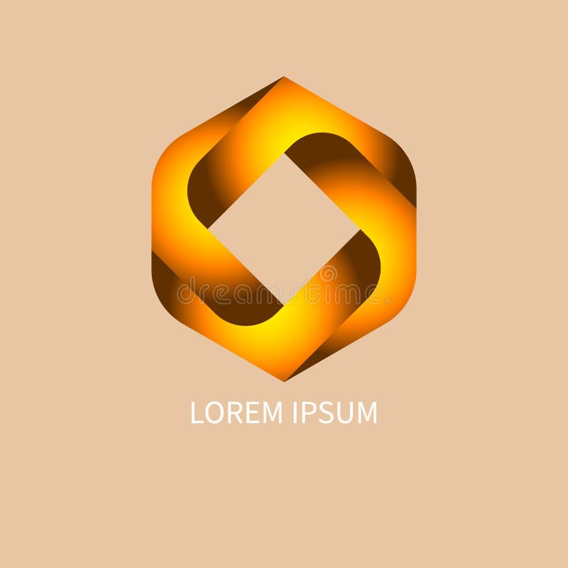 Hexagonal Logo, Geometric Business Icon Stock Vector - Illustration of ...