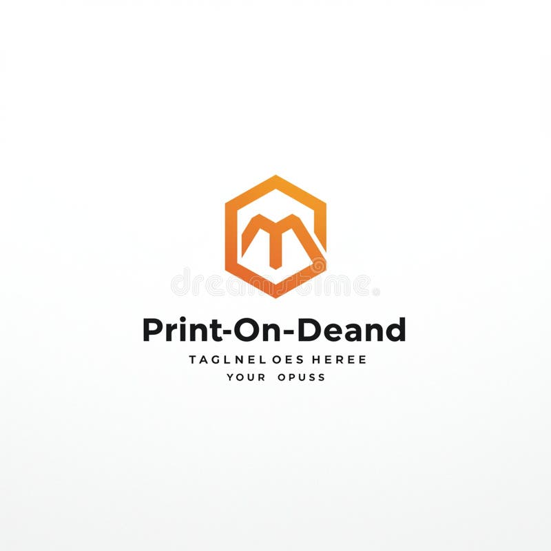 Hexagonal Logo with an Orange Gradient Outline Featuring an Abstract ...