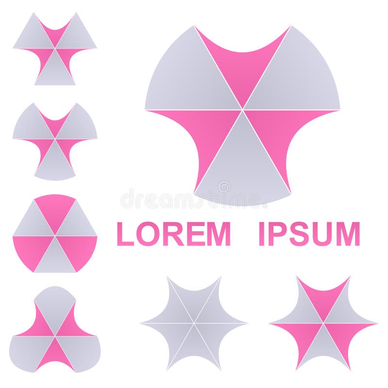 Hexagonal logo vector set stock vector. Illustration of logo - 80742268