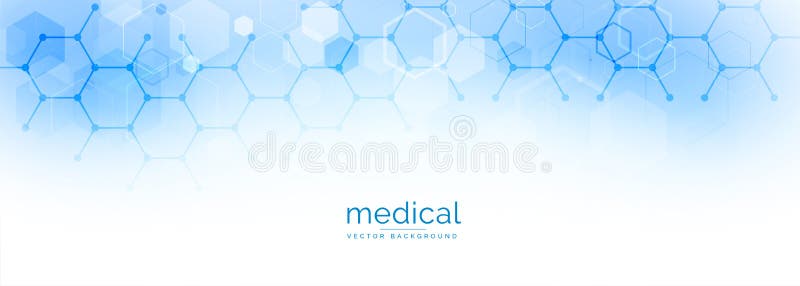Hexagonal Medical Science and Healthcare Banner Design Stock Vector ...