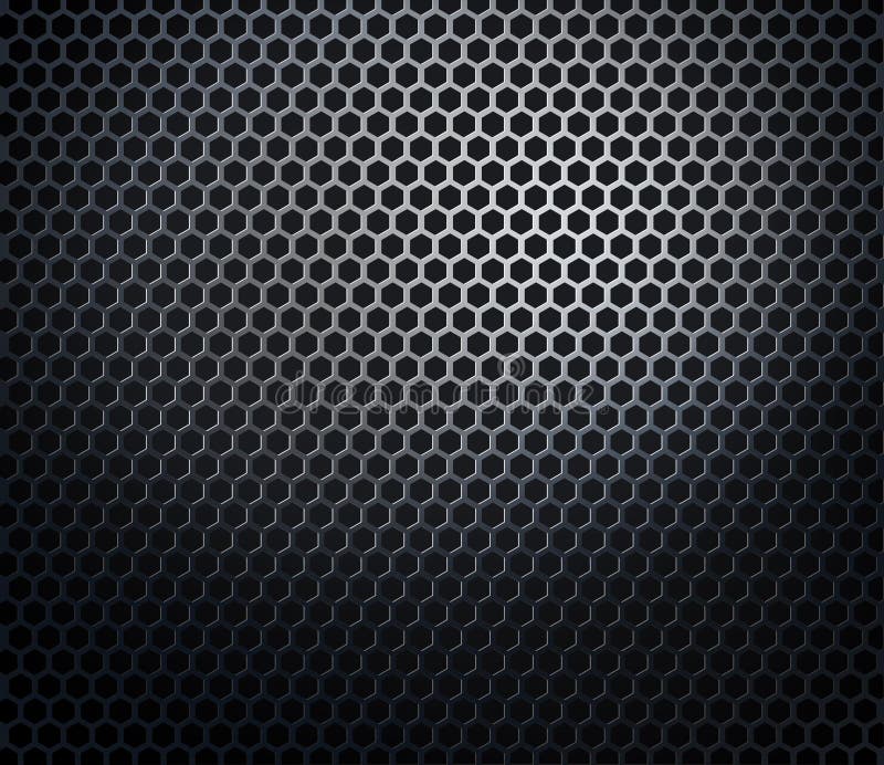 Hexagonal Metal Honeycomb Grid Stock Illustration - Illustration of ...