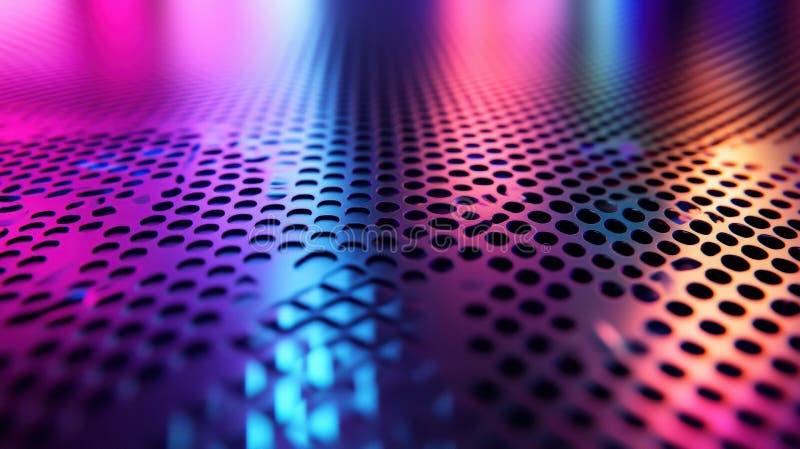 Hexagonal Metal Pattern with Futuristic Lighting Effects Stock ...