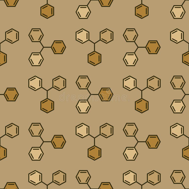 Hexagonal Molecular Structure Vector Brown Seamless Pattern Stock Vector - Illustration of ...