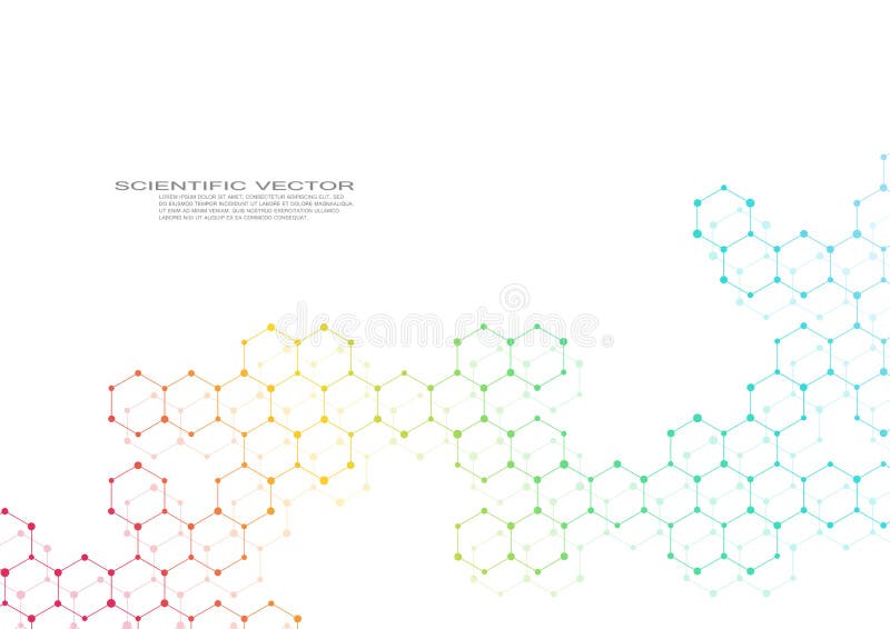 Hexagonal Molecule. Molecular Structure. Genetic and Chemical Compounds ...