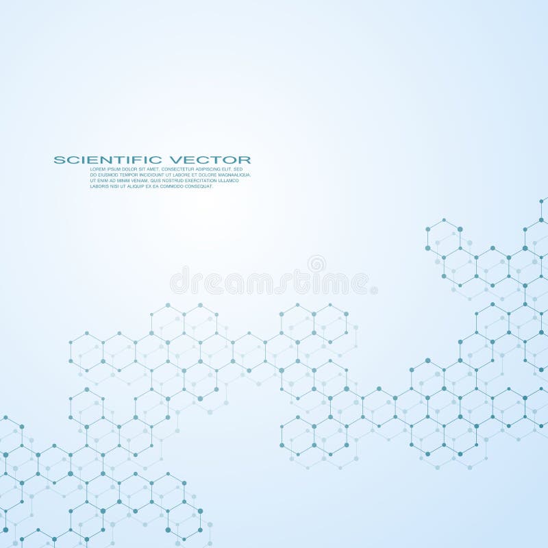 Hexagonal Molecule. Molecular Structure. Genetic and Chemical Compounds ...