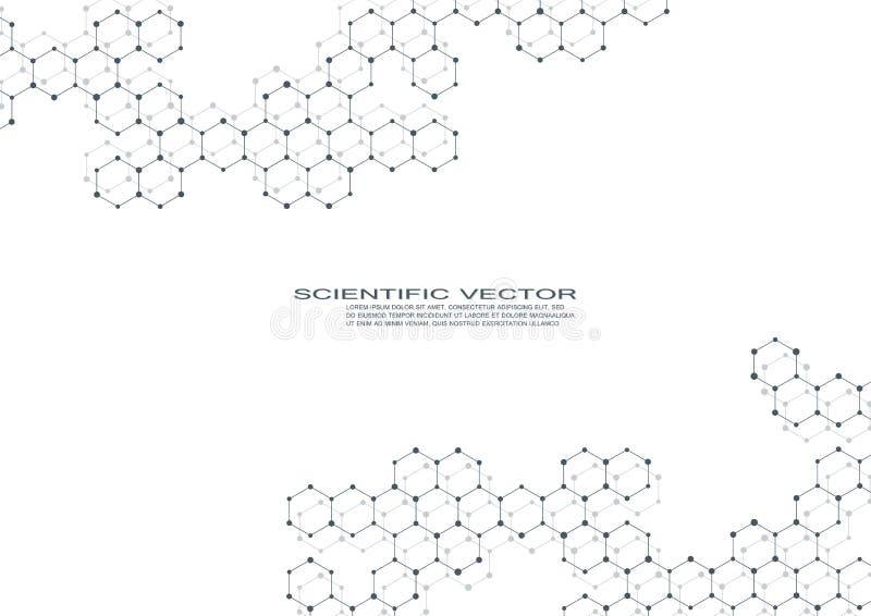 Hexagonal Molecule. Molecular Structure. Genetic and Chemical Compounds ...
