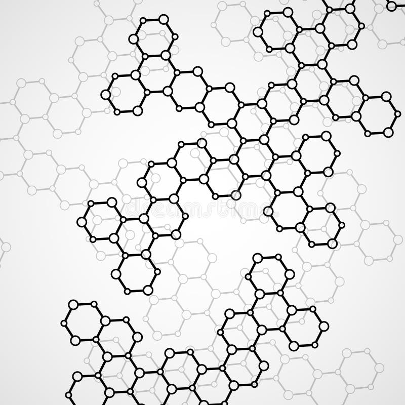 Hexagonal Molecule Structure of DNA Stock Vector - Illustration of ...