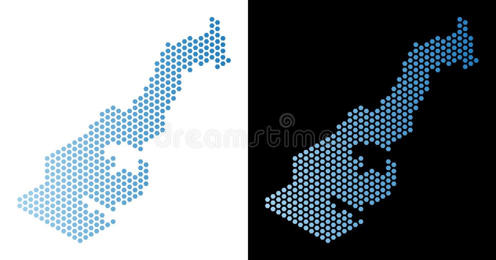 Monaco Map Hex-Tile Abstraction Stock Vector - Illustration of point ...