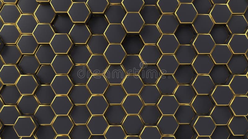 Hexagonal Moving Looping Background. Animated Hexagons, Honeycomb ...