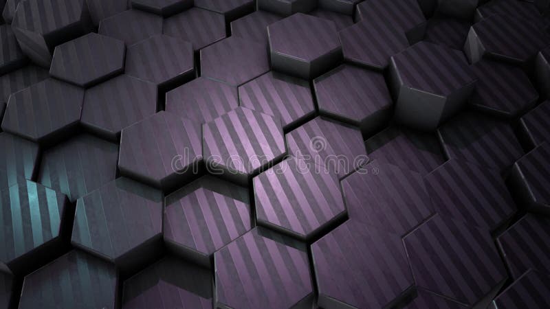 Animated Background of Textural Hexagons with Blue Illumination Stock ...