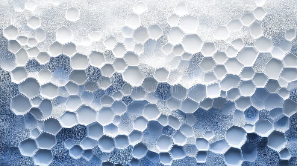 Hexagonal Network Abstract Blue and White Textured Background Design ...