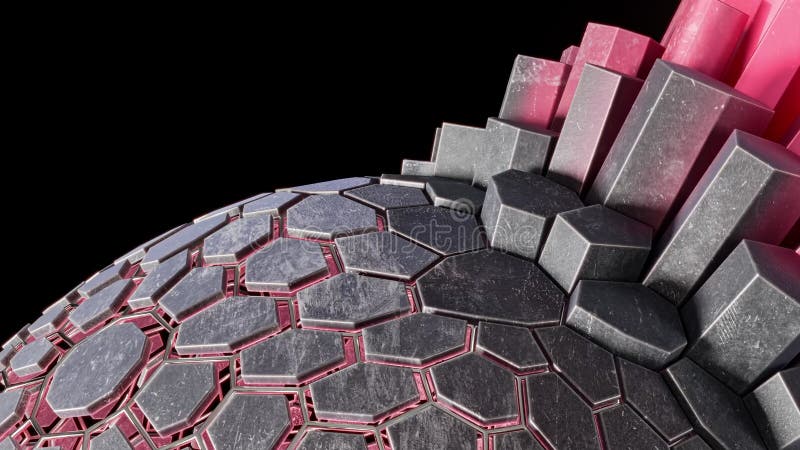 Hexagonal Network Transformation - Abstract Sci-Tech Background Animation Loop Stock Footage ...