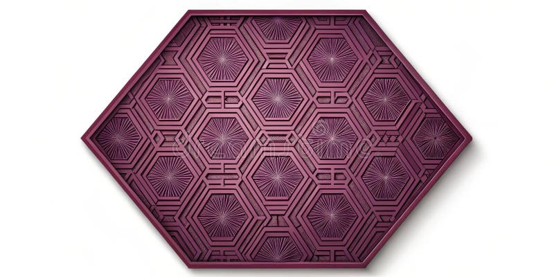 Hexagonal Panel with Intricate Geometric Design and Radial Patterns in ...