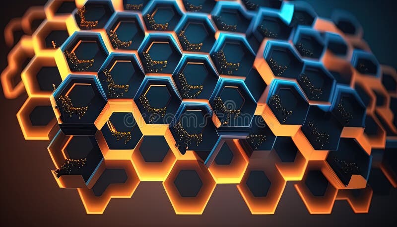 Hexagonal Pattern Art, Evoking Medical Tech or Scientific Design ...