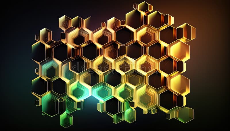 Hexagonal Pattern Art, Evoking Medical Tech or Scientific Design ...