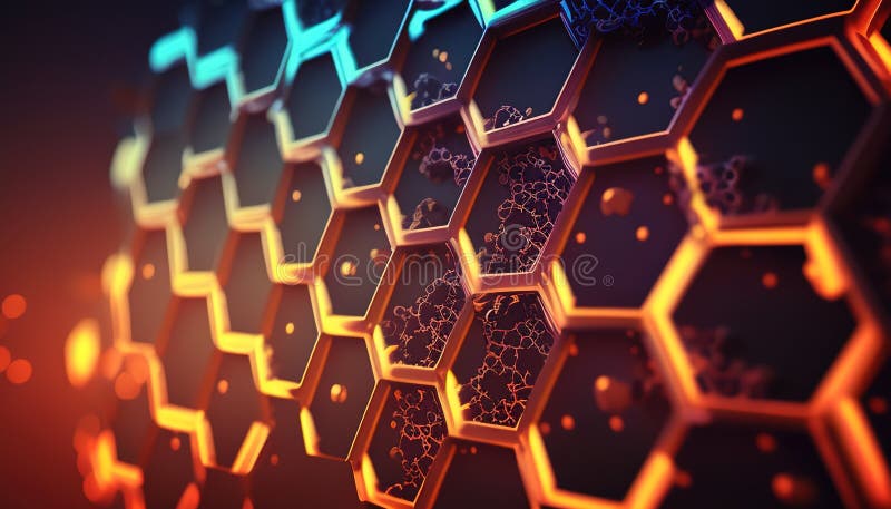 Hexagonal Pattern Art, Evoking Medical Tech or Scientific Design ...