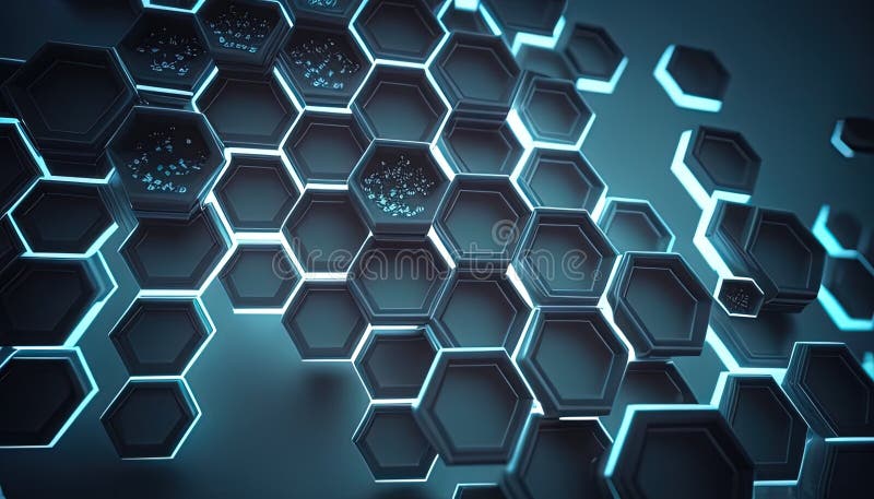 Hexagonal Pattern Art, Evoking Medical Tech or Scientific Design ...