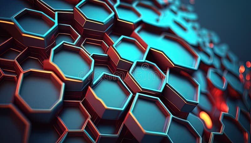 Hexagonal Pattern Art, Evoking Medical Tech or Scientific Design ...