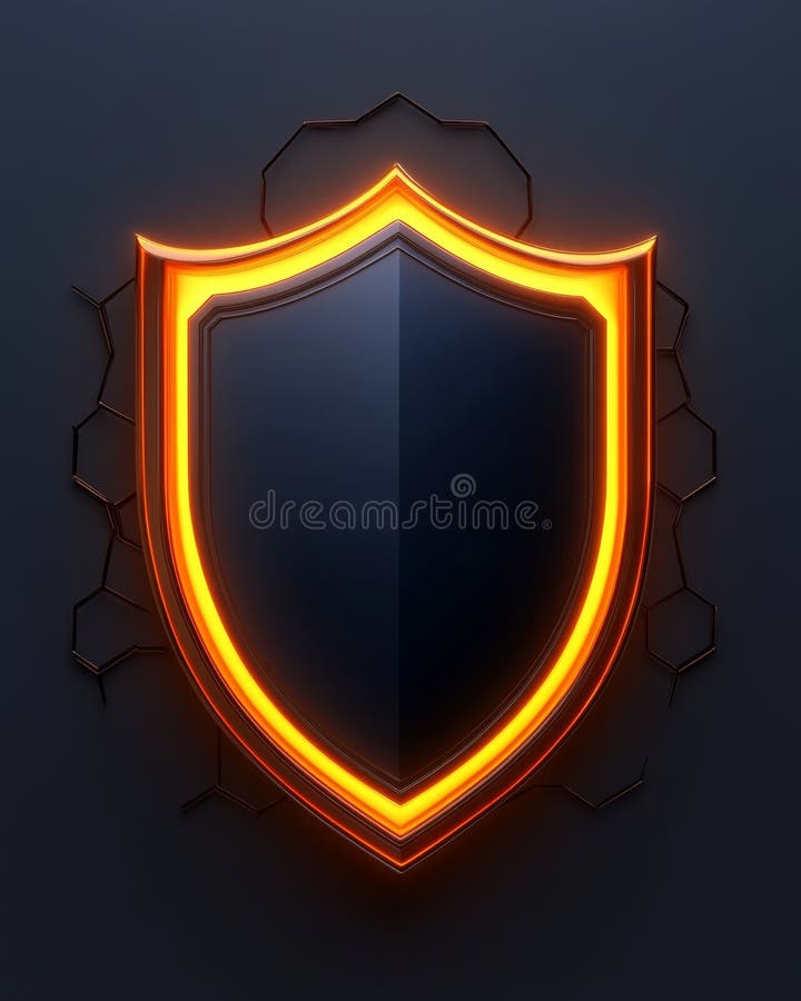 A Hexagonal Pattern Background Highlighted by a Glowing Futuristic ...