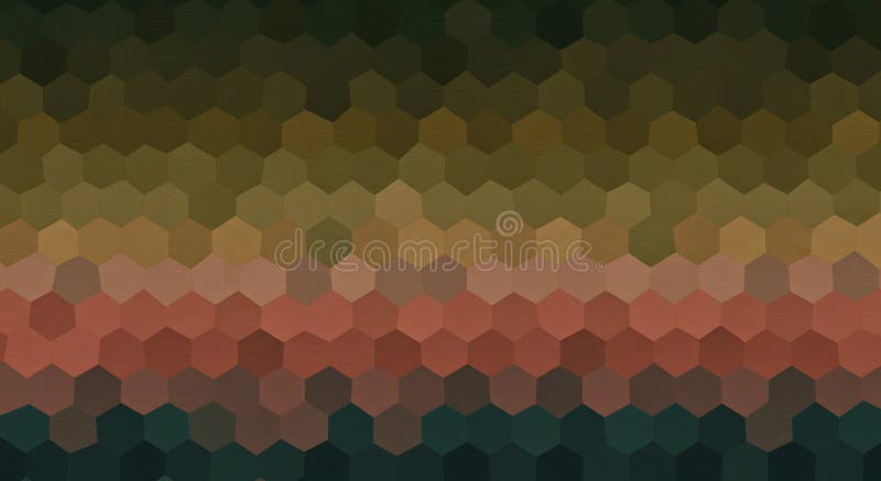 Hexagonal Pattern Composed of Alternating Shades of Green, Brown, and ...